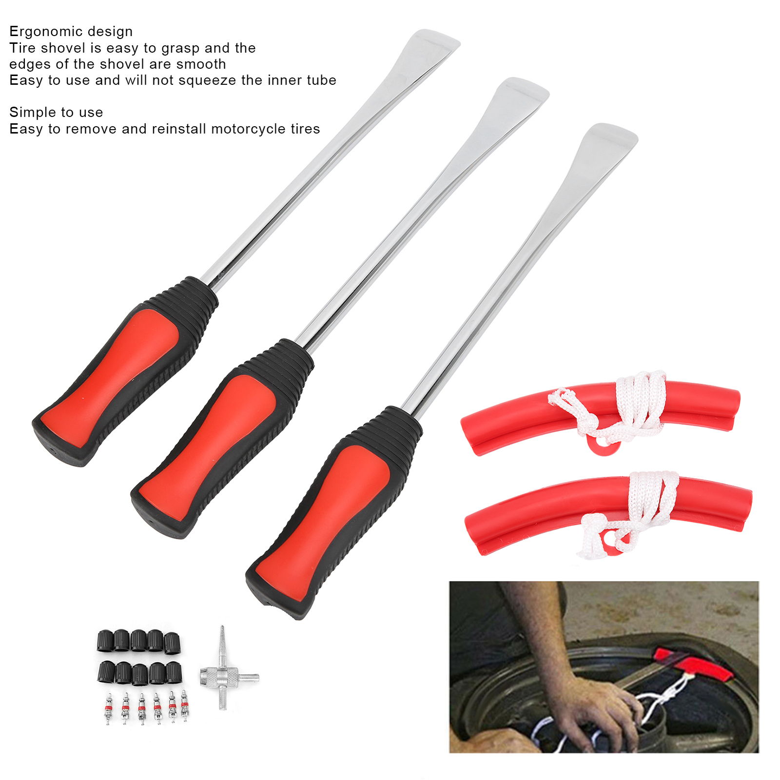 Tyre Levers Heavy Duty Motorcycle Tire Lever Tyre Spoon,Tire Levers Iron Changing Tool Set ...