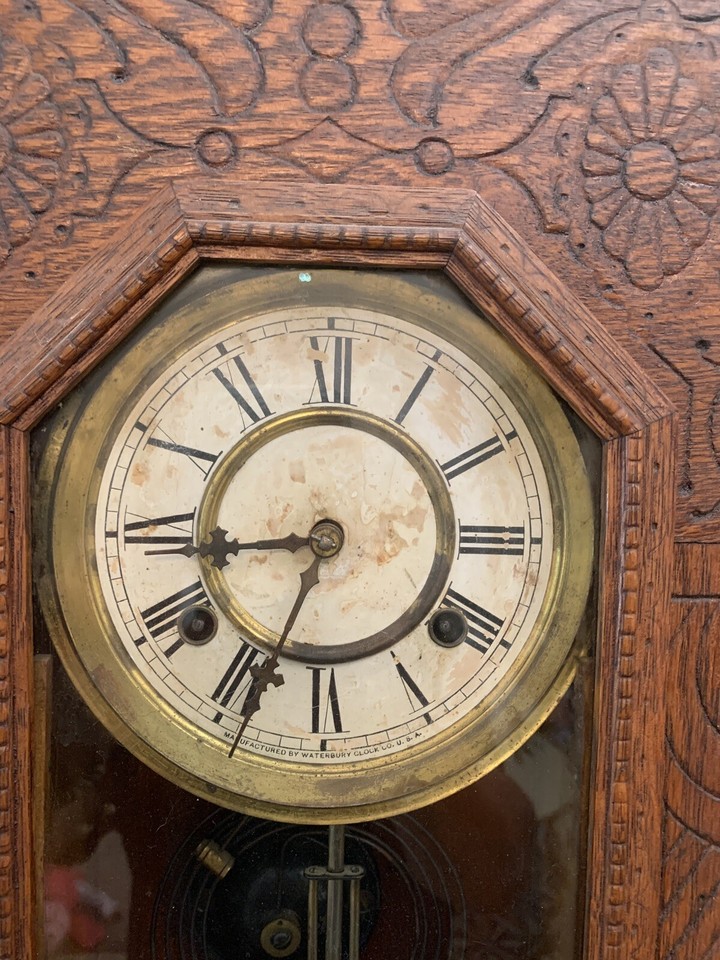 Accurate Antique 8-day Clock by Wm. L. Gilbert Clock Co. "Calla" incl ...