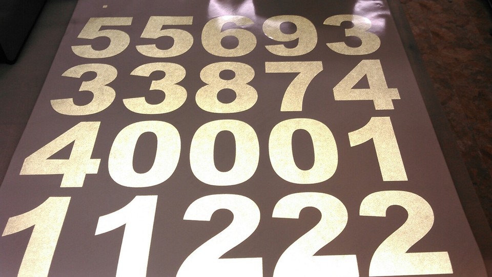 WHITE REFLECTIVE Street Address Mailbox House LETTERS vinyl decal ...