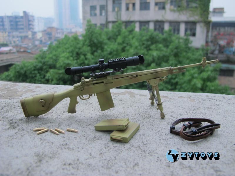 1/6 M14 Designated Marksman Sniper Riffle for 12" Hot Toys Phicen ...