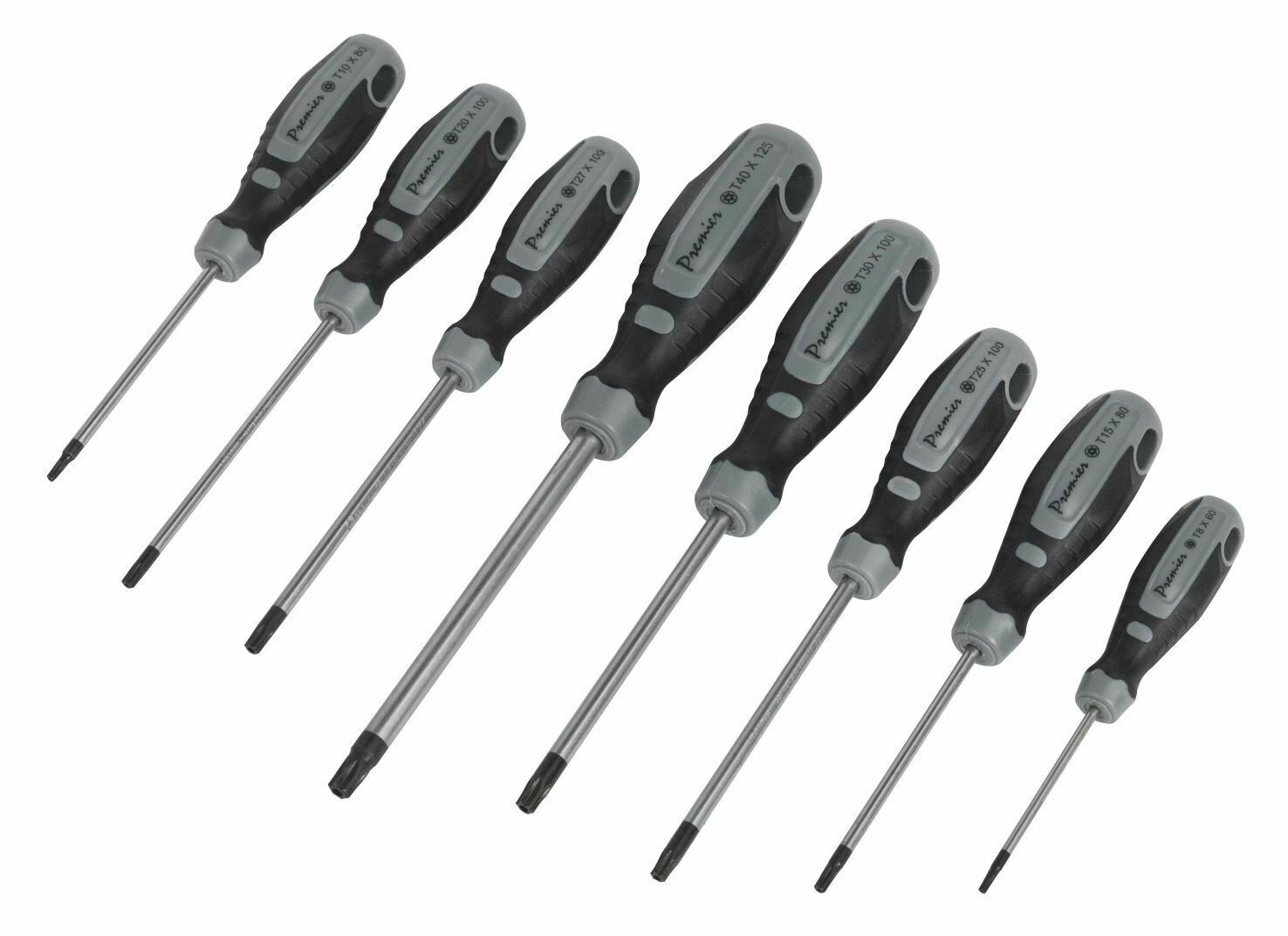 Sealey Premier 8 Piece GripMAX® Security Torx Screwdriver Set T8 - T40 ...