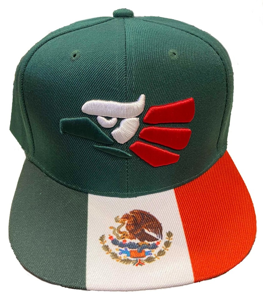 MEXICO Flag Snapback Hat Mexican Eagle Aguila Flag Flat Bill Adult Hat ...
