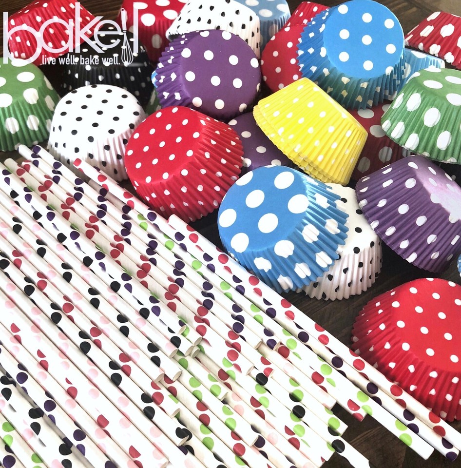 Dark Gold and White Stripes Cake Pop Straws | Bakell® | eBay