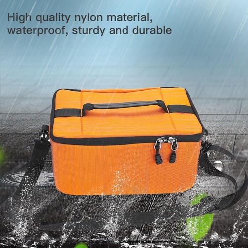 Camera Lens Pouch Orange Nylon Waterproof Protective Insert Divider ...