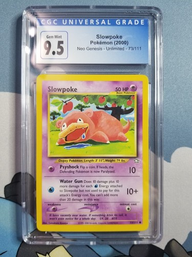 Pokemon Neo Genesis Unlimited Common Slowpoke 73 CGC 9.5 Gem Mint | eBay