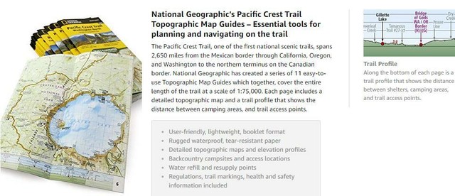 Pacific Crest Trail Complete Map Set PCT Topo National Geographic 11 ...