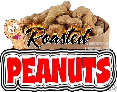 Roasted Peanuts Decal 14" Concession Cart Van Food Truck Vinyl Sign ...