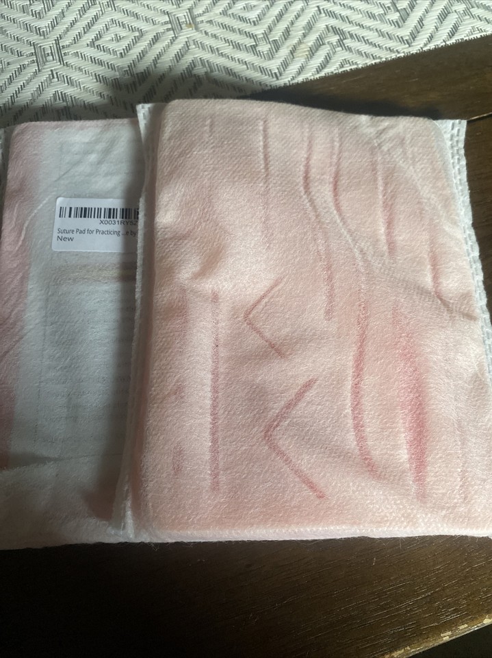 Set (2) Medical Skin Suture Practice Silicone Pad Wound Simulated For ...