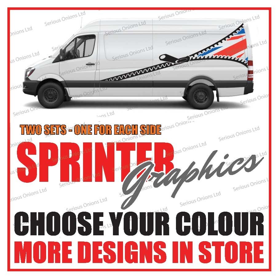 Mercedes Sprinter Graphics stripes Camper Van SWB LWB Decals Stickers ...
