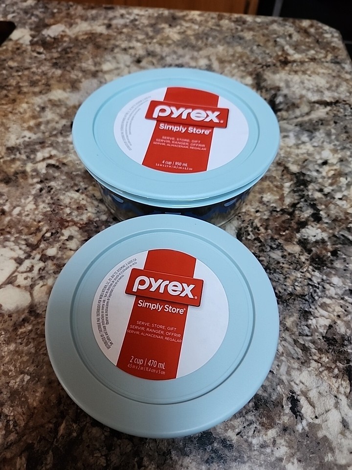 Pyrex 4-Cup Blue Waves Storage Bowl & Cover New W/ 2 Cup Bowl Good Vibes | eBay