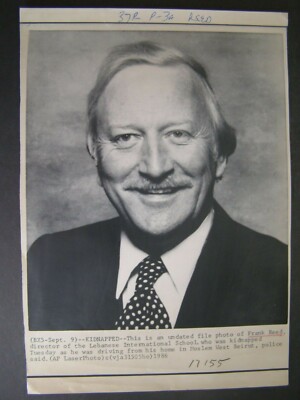 AP Wire Press Photo 1986 Frank Reed Dir Lebanese Intl School kidnapped ...