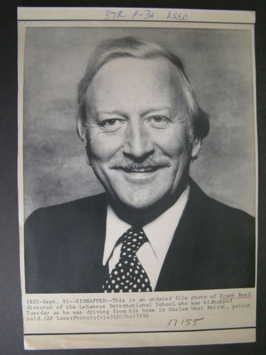 AP Wire Press Photo 1986 Frank Reed Dir Lebanese Intl School kidnapped ...