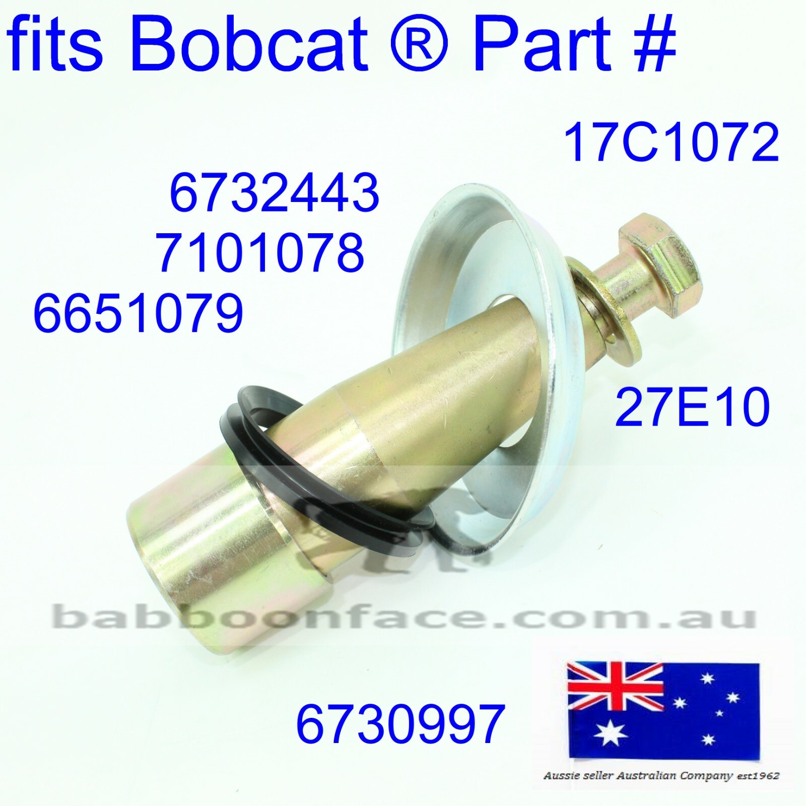 Bobtach Pivot Pin Bush Kit fits Bobcat 7101078 6730997 S185 S205 S450 ...