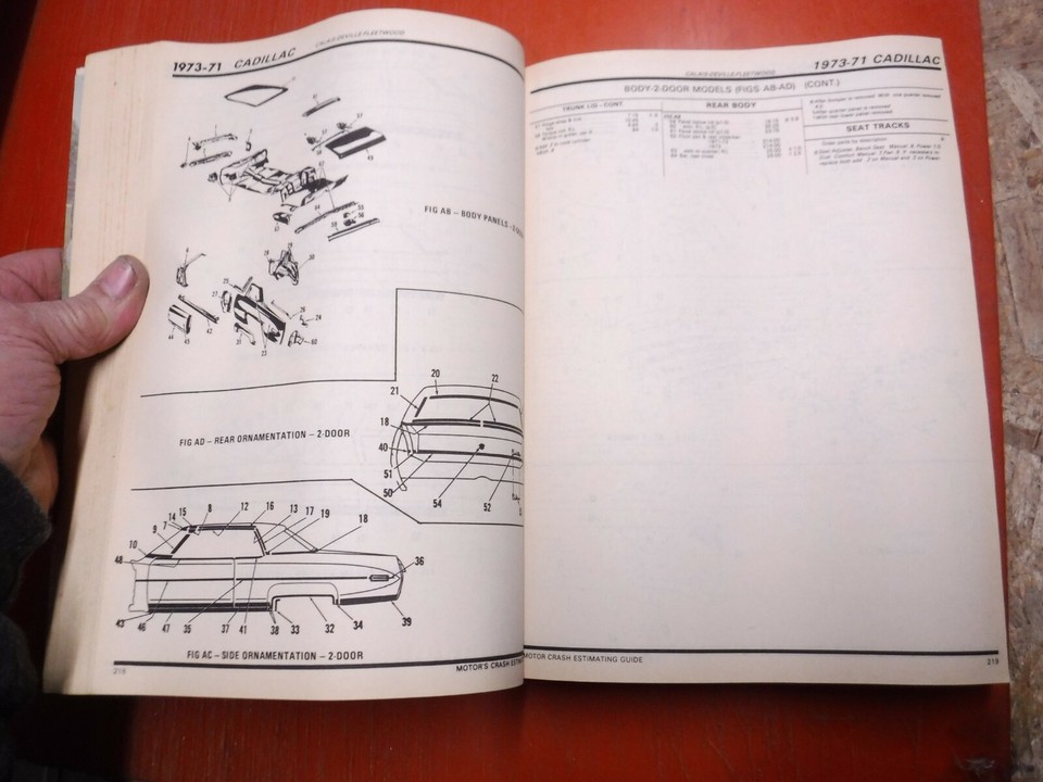 1971-1977 MOTOR CRASH ESTIMATING GUIDE CHEVY OLDS BUICK CADILLAC ...