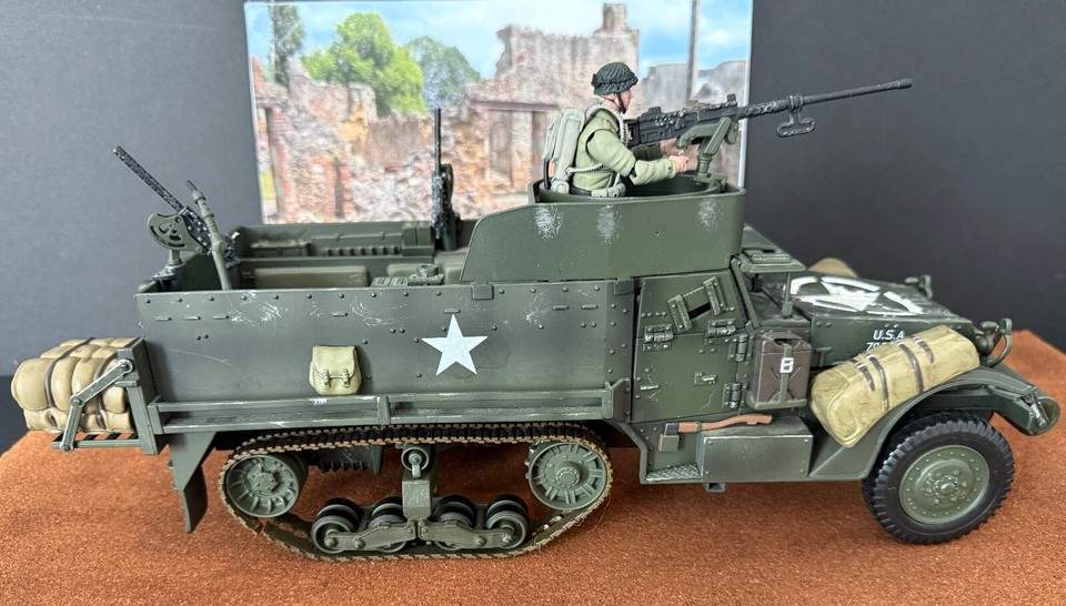1/18 US M3A3 Halftrack 21st Century Toys Ultimate Soldier XD & 2 Joytoy ...