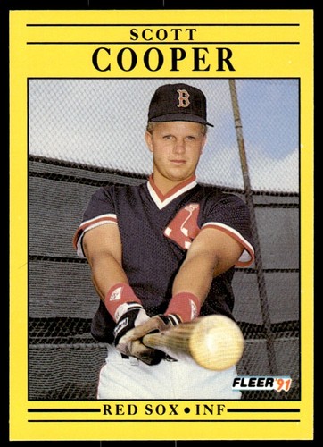1991 Fleer Baseball Card Scott Cooper Boston Red Sox #91 | eBay