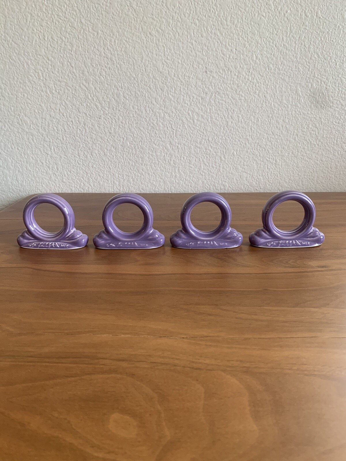Set of 4 - Fiestaware Lilac Ceramic Napkin Rings 1994-1995 Homer ...
