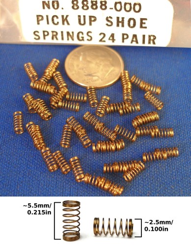 24 PAIR 48pc Original Aurora TALL HO Slot Car PickUp Shoe Springs 8888 ...