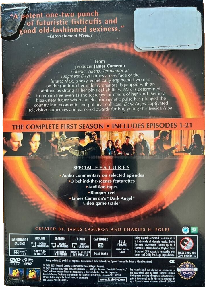 Dark Angel: The Complete First Season (DVD) Jessica Alba ***New ...