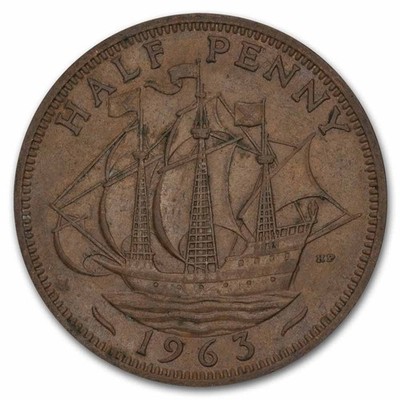 1953-1967 Great Britain Large Half Pennies Elizabeth II Avg Circ | eBay