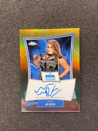 Piper Niven 2025 Topps Chrome WWE Gold Refractor Autograph #/50 | eBay