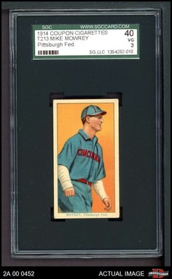 1914 Coupon T213 Mike Mowrey Pittsburgh Fed. Type 2 Pirates VARIATION ...