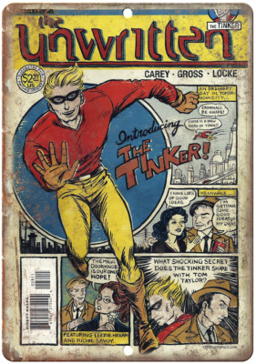 The Unwritten Comic Book Cover Art 12" x 9" Reproduction Metal Sign ...