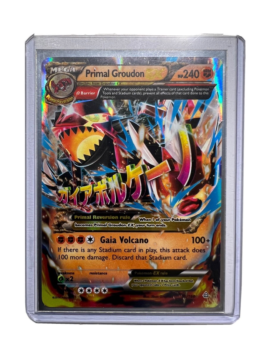 Pokemon Mega Groudon Card PRIMAL GROUDON EX FULL ART