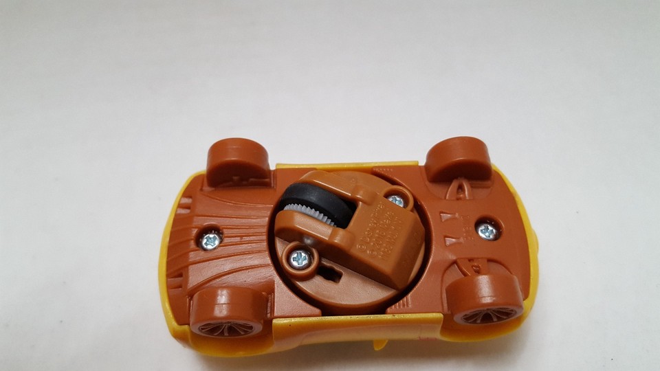 Disney Authentic CRUZ RAMIREZ FIGURINE Cake TOPPER PIXAR TOY Yellow Car ...