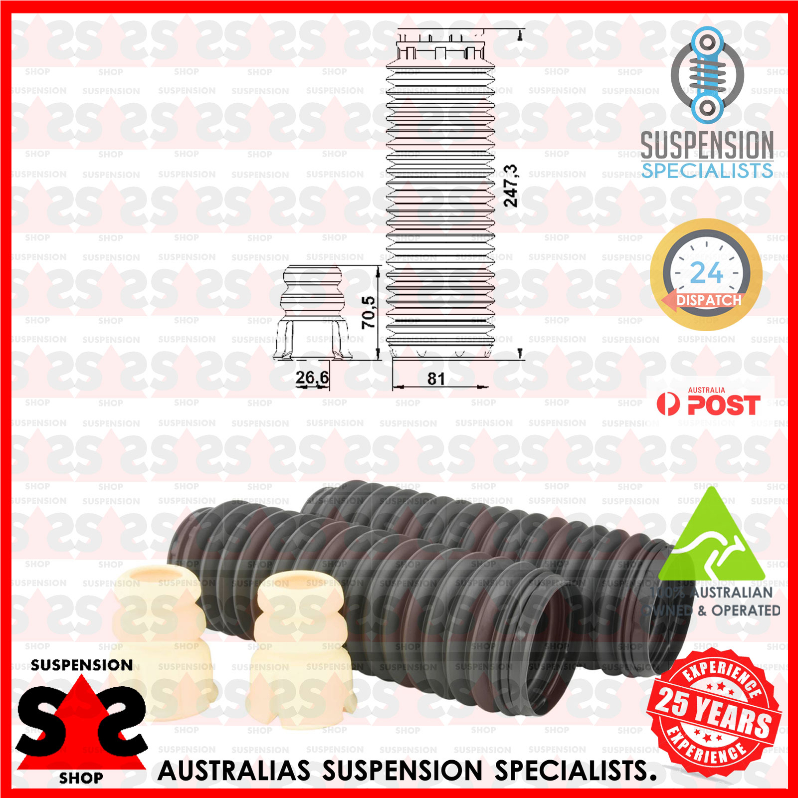 Front Axle Dust Cover Kit, Shock Absorber Suit KIA Sportage Iii (Sl) 2. ...