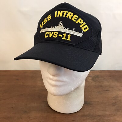 USS Intrepid CVS-11 Black Polyester Snapback Cap Hat USA (CH37) | eBay
