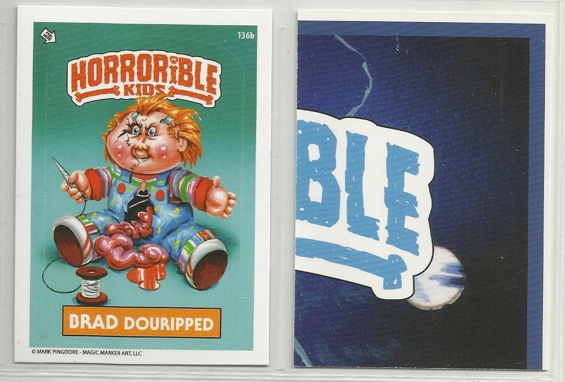 Horrorible Kids: Series 6 (Magic Marker) GPK Parody Sticker #136b BRAD ...