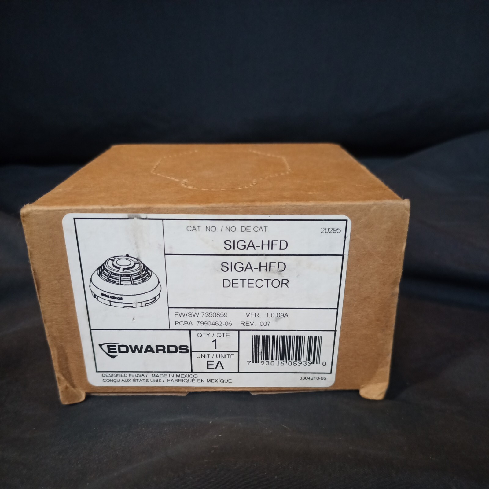 Edwards SIGA-HFD 7350859 Intelligent Heat Detector Fire Alarm FW/SW .9 ...