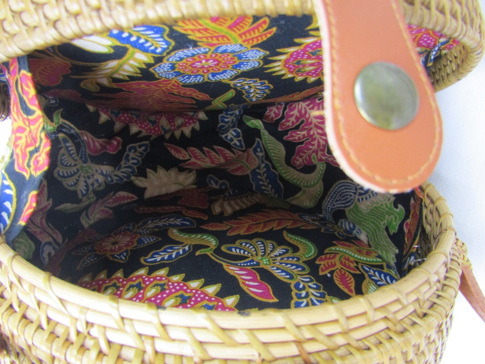 Collection 18 Rattan Round Crossbody Bag Natural Handwoven Spring Fall ...