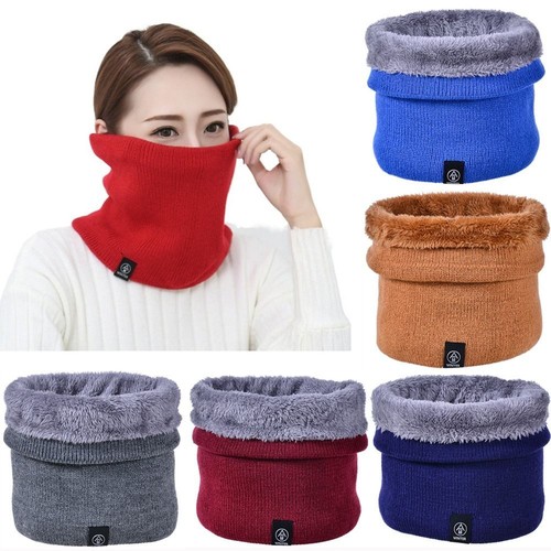 Skating Running Thick Wool Fur Face Mask Neck Warmer Sport Scarf Neck ...