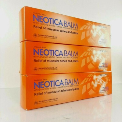3x100g NEOTICA BALM Analgesic Cream Relief Muscular Pains Aches Massage ...