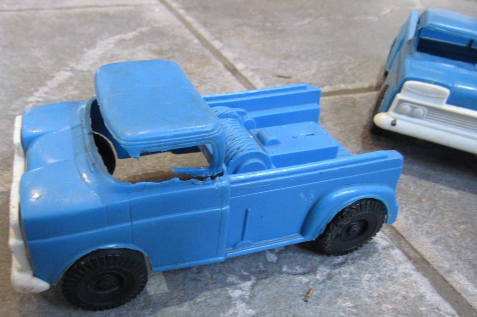 Vintage CHEVY TOY PICKUP TRUCK LOT Blue Unmarked 1960's parts repair ...