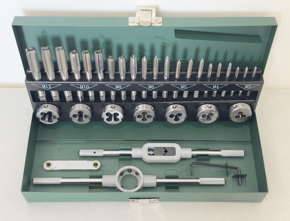 32 Piece Tap and Die Set in a Practical Storage Box - Parkside | eBay UK