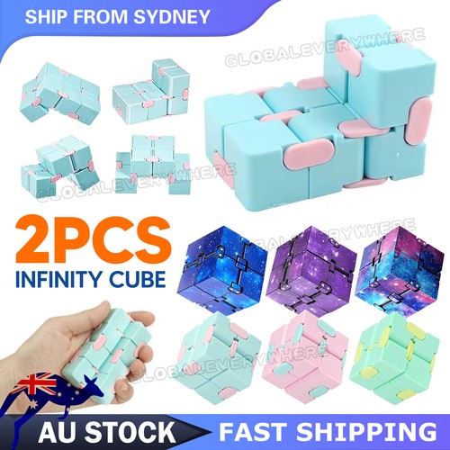 2xInfinity Cube Fidget Toys Pop Bubble Sensory Autism Anxiety ADHD ...
