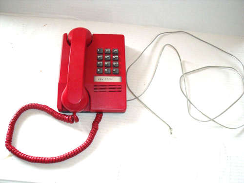NORTHERN TELECOM RED PUSH BUTTON TELEPHONE | eBay