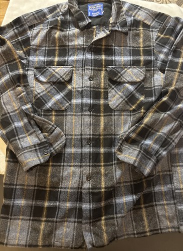 Pendleton blue plaid board shirt Limited edition men’s Med | eBay