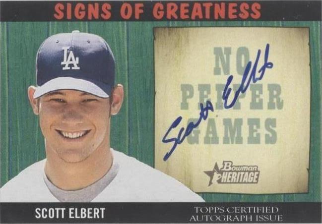 2005 Bowman Heritage - Signs of Greatness Scott Elbert #SG-SE (AU) for ...