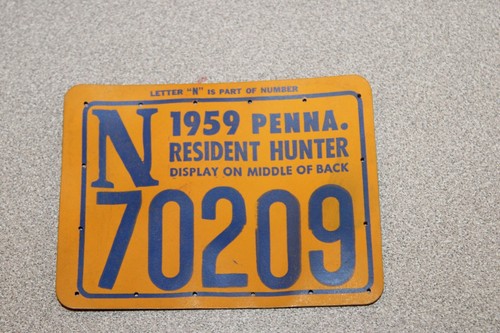 Vintage 1959 Pennsylvania Resident Hunting License | eBay