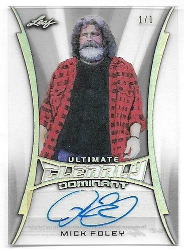2020 Leaf Ultimate Clearly Dominant Gold Spectrum #MF1 Mick Foley ...
