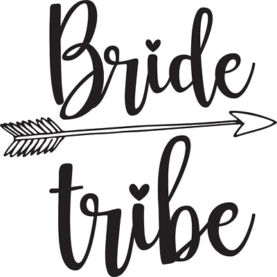 Bride Tribe Arrow Wedding Hen Engagement Vinyl Decal Sticker for Car ...