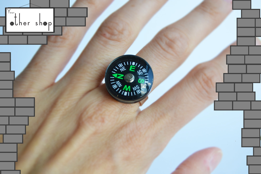 DISCOUNTED Real Compass on an Adjustable Ring - Dustin from Stranger ...