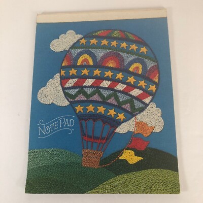 Vintage Hot Air Balloon Note Pad Paper Ambassador 15 sheets | eBay