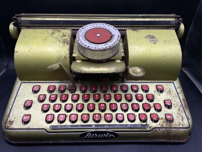 Vintage Berwin Gold TYPEWRITER Toy T1 | eBay