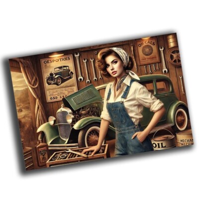 nice vintage female mechanic retro WW2 Photo Glossy 4*6 in δ49 | eBay