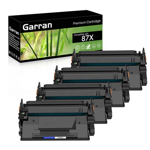 4PK CF287X Toner Cartridge for HP 87X LaserJet Enterprise flow MFP ...